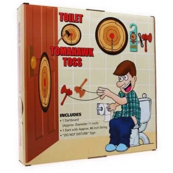 Games | Toilet Potty Tomahawk Toss Game Target Dartboard Funny Gag Joke ...